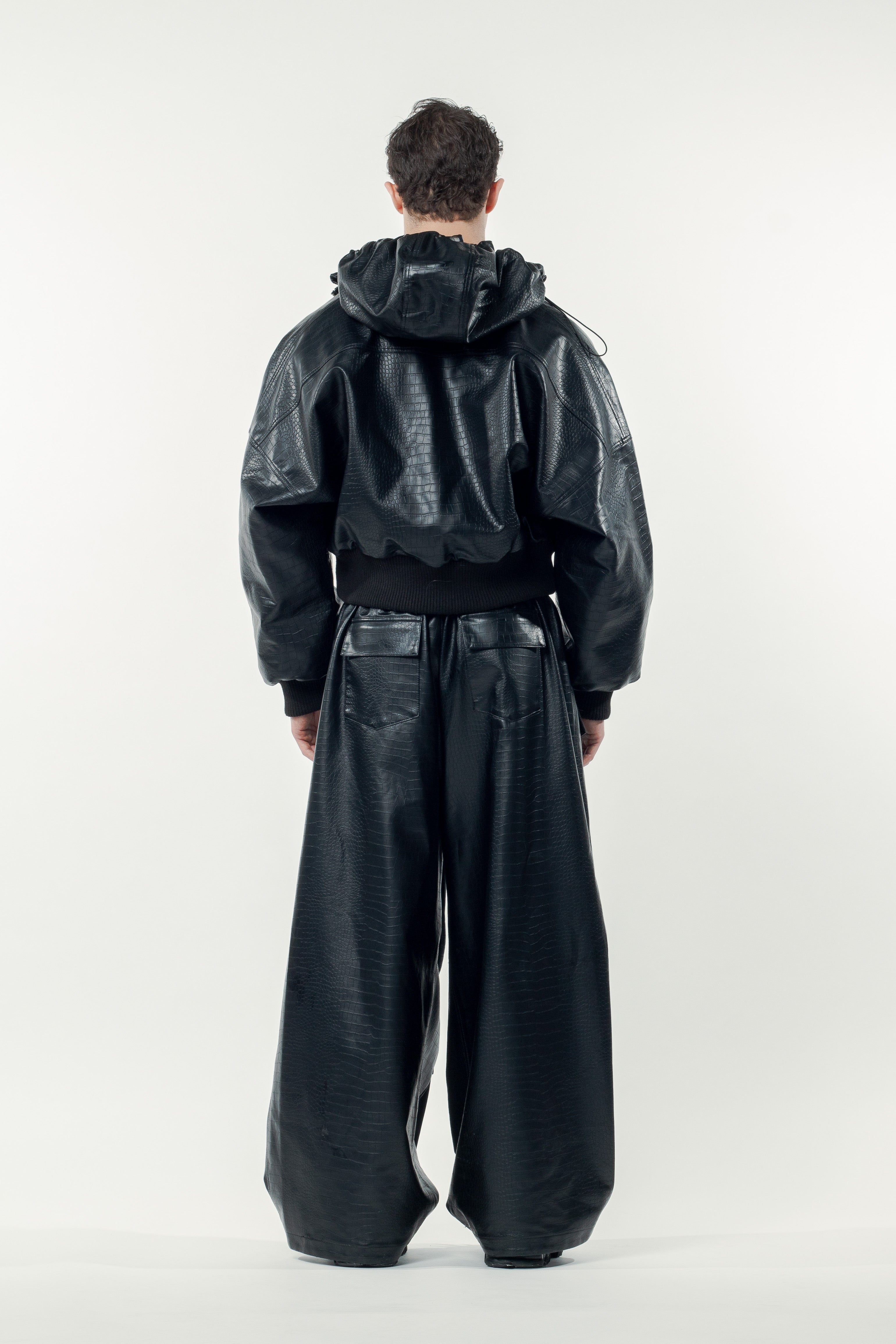 Omar Jacket Black Faux Croc – SALT MURPHY